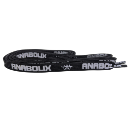Anabolix Laces - Black With Metallic Silver Logo | Anabolix Skate Co.