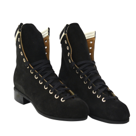 Oberhamer Blue Skate Boots - Black Suede | Anabolix Skate Co.